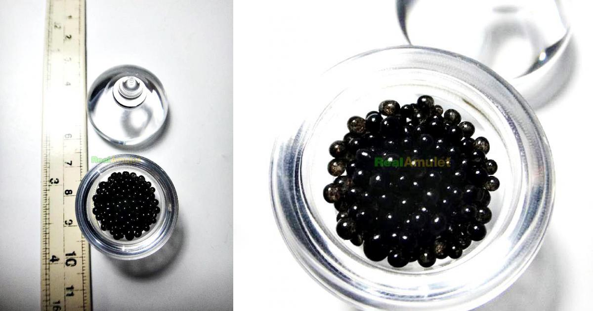 REAL AMULET THAI BUDDHA SARIRA RELIC HOLY SACRED BEAD STUPA BLACK EYE ...