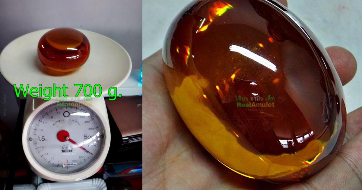 JUMBO LARGE NAGA EYE HEALING LUCKY RIVER CAVE THAI AMULET GEM STONE ...