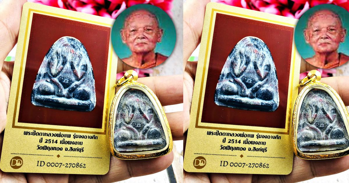 CLOSED EYE GREAT PROTECTION PIDTA THAI AMULET LP PAE BE2514 SNAKE ARMY ...