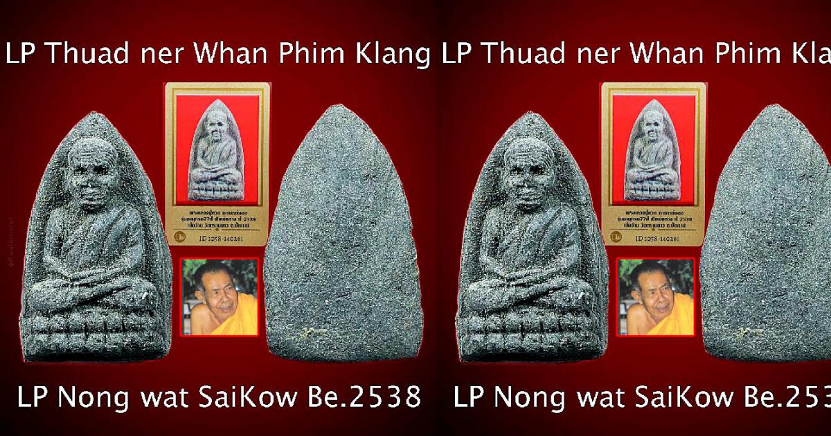 Certificate Monk Tuad Prevent Fortune Be2538 Lp Nong Watsaikow Thai ...