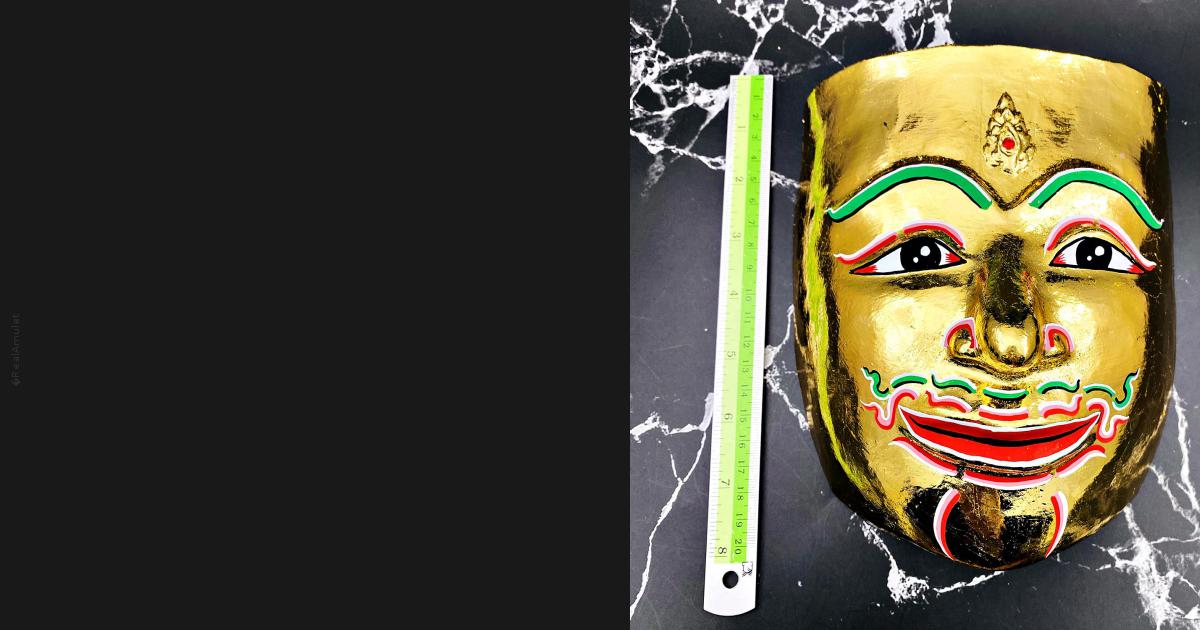 Khon Mask Palak Magic God Mercy Charming Gold Face Lp Udomsap Thai ...