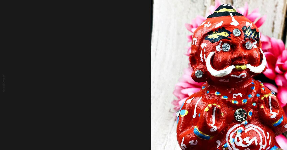 Wealth Clay Guman Statue Diamond Eye Lp Yam Nayak Be2549 Red Thai ...