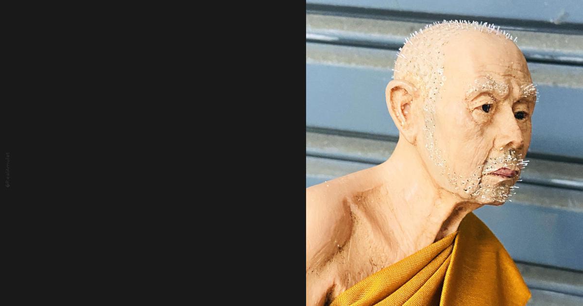 Lifelike Realistic Wax Figures Monk Statue Lp Tim Watlahanrai Thai ...