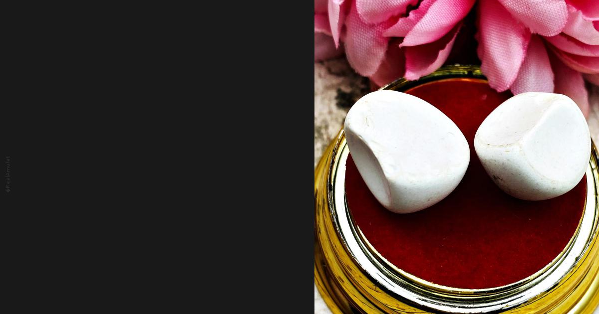 White 2 Leklai Pearl Buddha Relic Healing Reiki Stone Meditate Thai ...