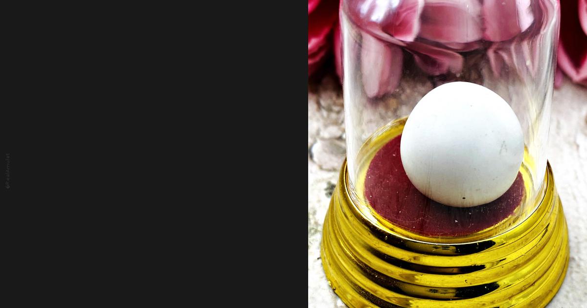 White Leklai Pearl Arahant Relic Lucky Healing Stone Somporn Thai ...