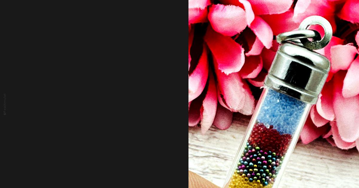 Holy Sarira Buddha Relic Nature Crystal Takrut Mixed Rainbow Thai Amulet #17907 | RealAmulet.com™