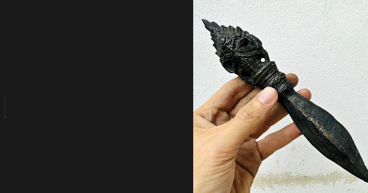 Antique Bronze Deity Weapon Magic Knife Sword Dragon Warrior Khmer Old ...