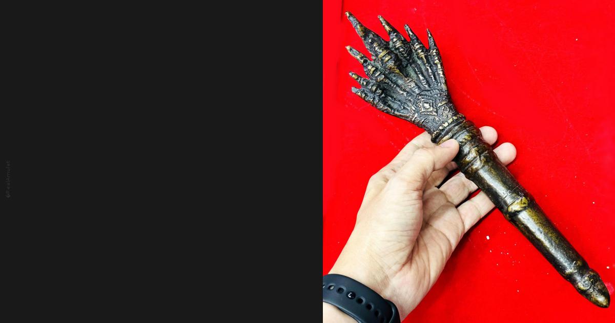 Antique Khmer Deity Weapon 7head Payanak Warrior Scepter Wand ...
