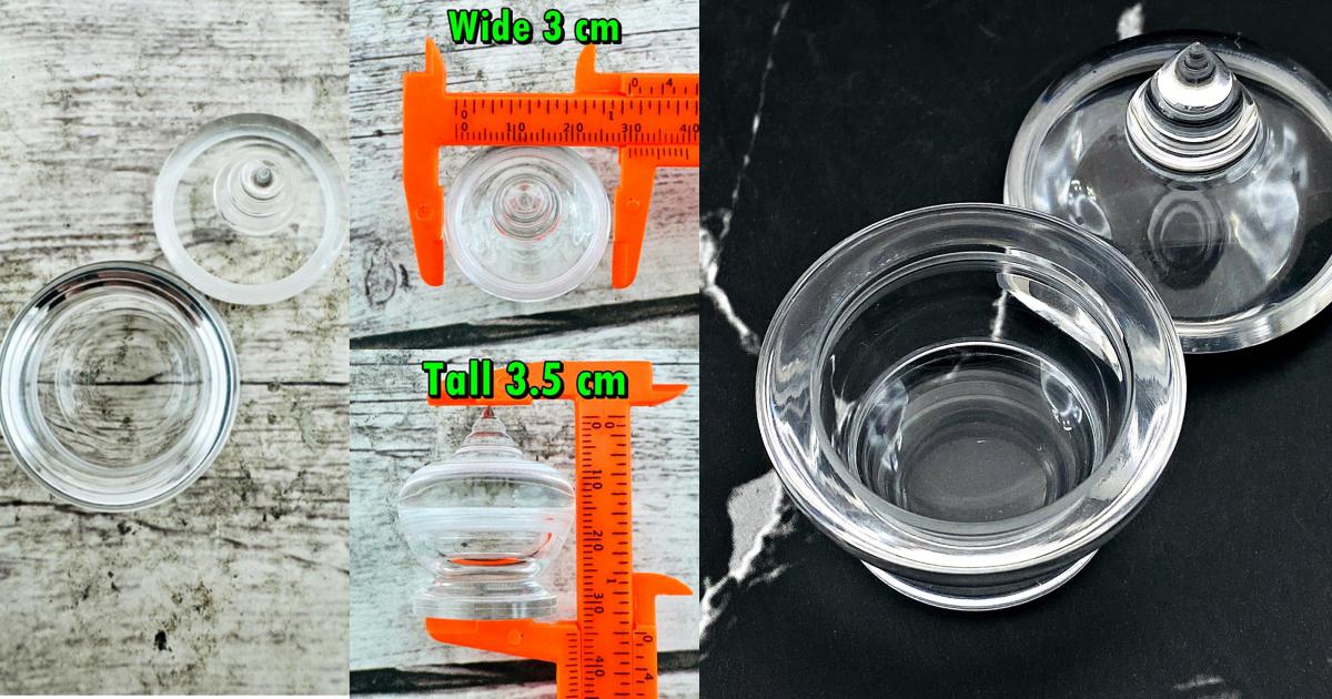 Acrylic Clear Empty Container Box Case Buddha Relic Stupa Thai Amulet ...