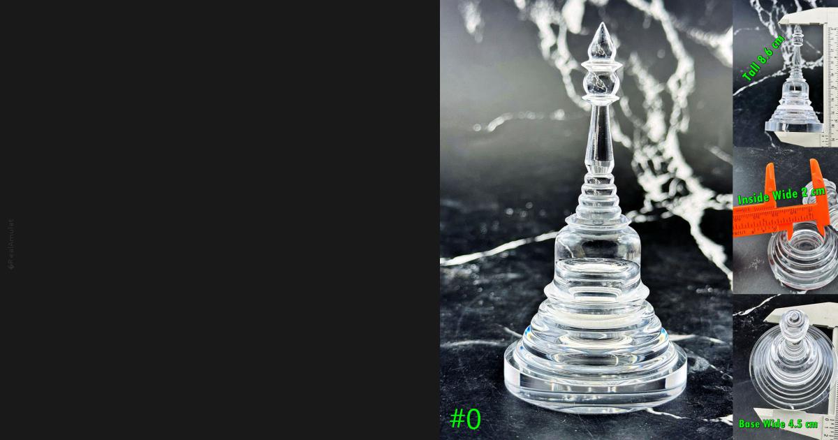 Empty Box Pagoda Stupa Buddha Relic Case Clear Acrylic 8.5cm Thai ...
