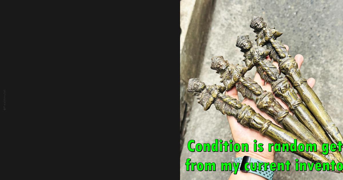 Antique Warrior Deity Weapon Scepter Wand Baton Wessuwan Ghost ...