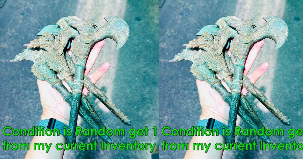 Antique 100y Khmer Deity Weapon Green Axe Deagon Ancient Warrior ...