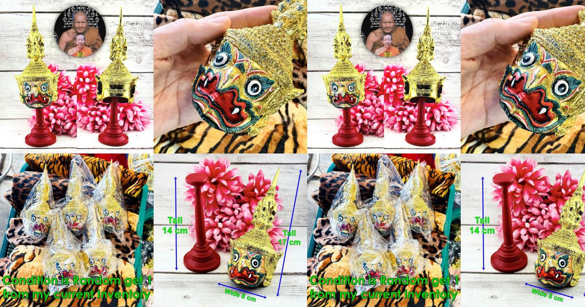 Khon Mask Garuda Eagle Krut Become Leader boss Pern WatBangPha Thai ...