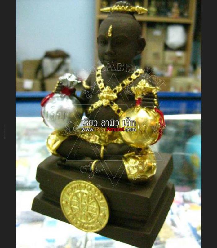 THAI REAL AMULET GUMAN THEP BOY LUCKY MONEY SPIRIT KUBA DUANGDEE BIG ...
