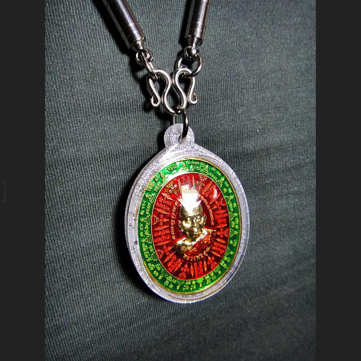 THAI REAL AMULET MEDAL COIN PENDANT MILLION SUPPER FAST RICH LP KOON ...