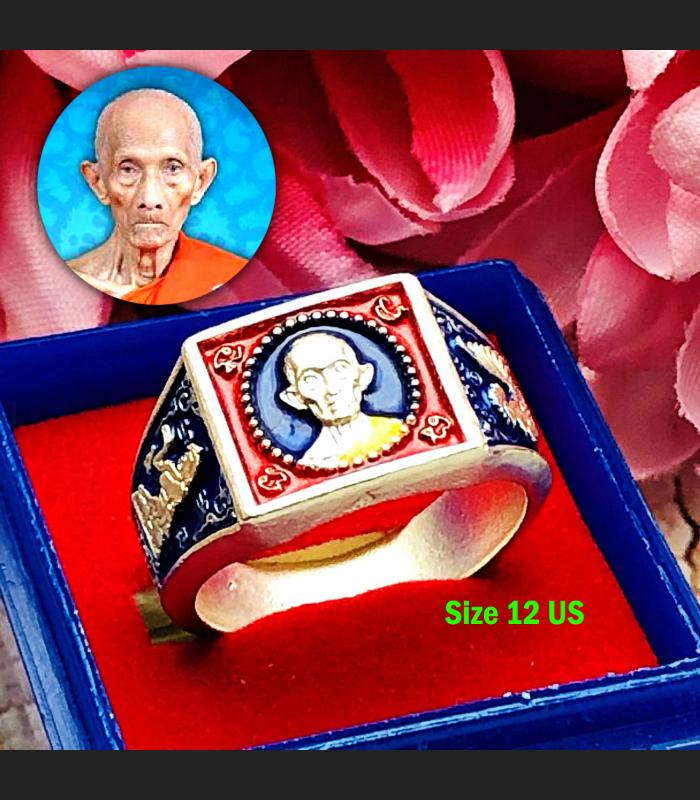 WINDFALL GAINS CASINO WIN LOTTO GAMBLING RICH RING THAI AMULET LP RUAY Size12 | RealAmulet.com™