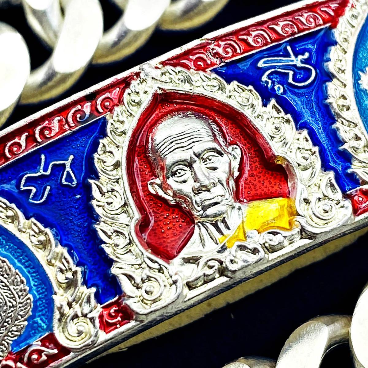Silver Bracelet Lp Ruay Be2559 Successful Rich Income Money Thai Amulet #17605 | RealAmulet.com™