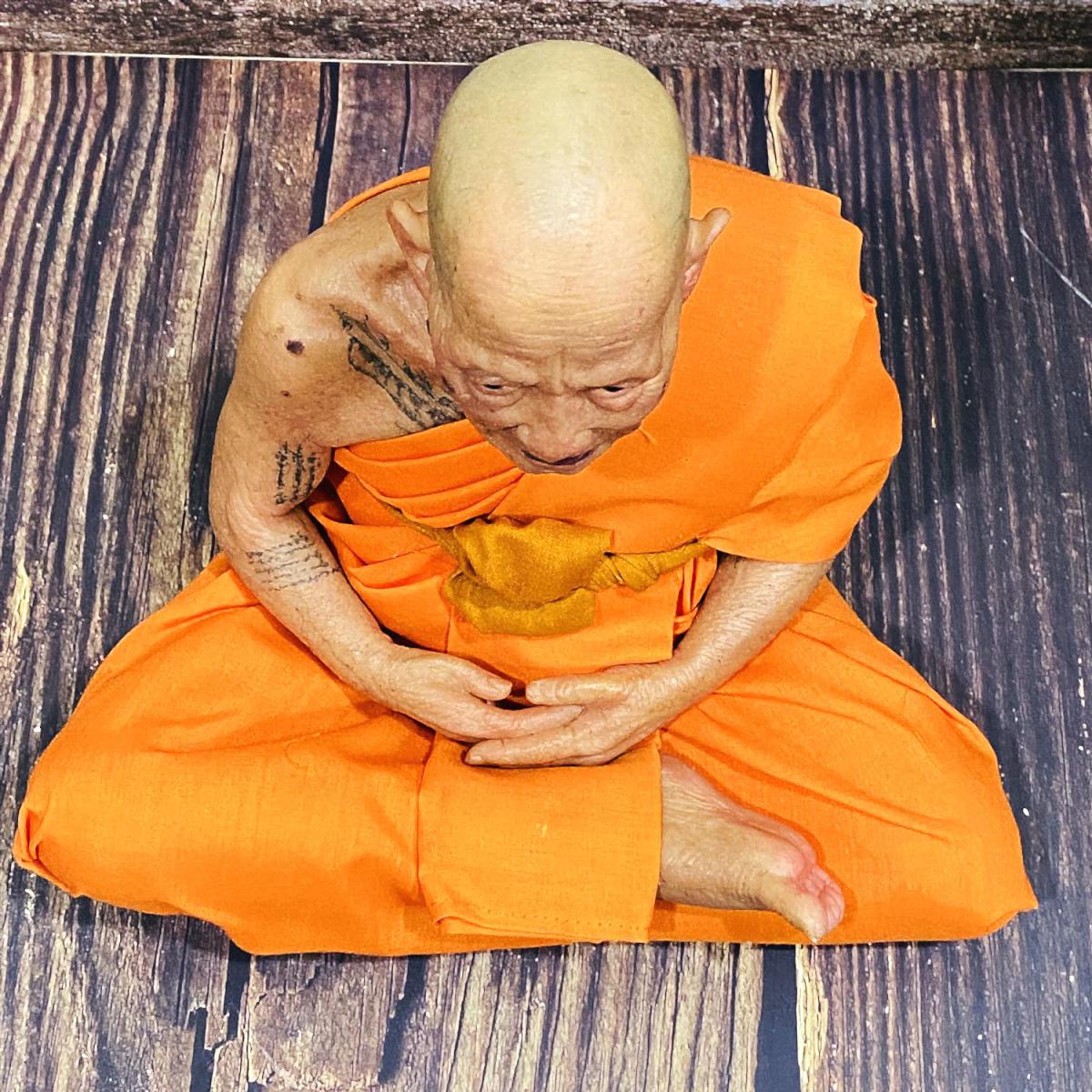 Lifelike 23cm Wax Art Monk Statue Meditation Phat WatHuaiDuan Thai ...