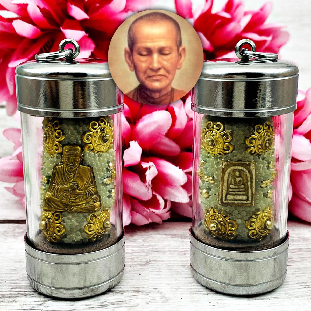 Ancient Gold Takrut Leklai Crystal Relic Somdej Toh WatPhaKaew Thai ...