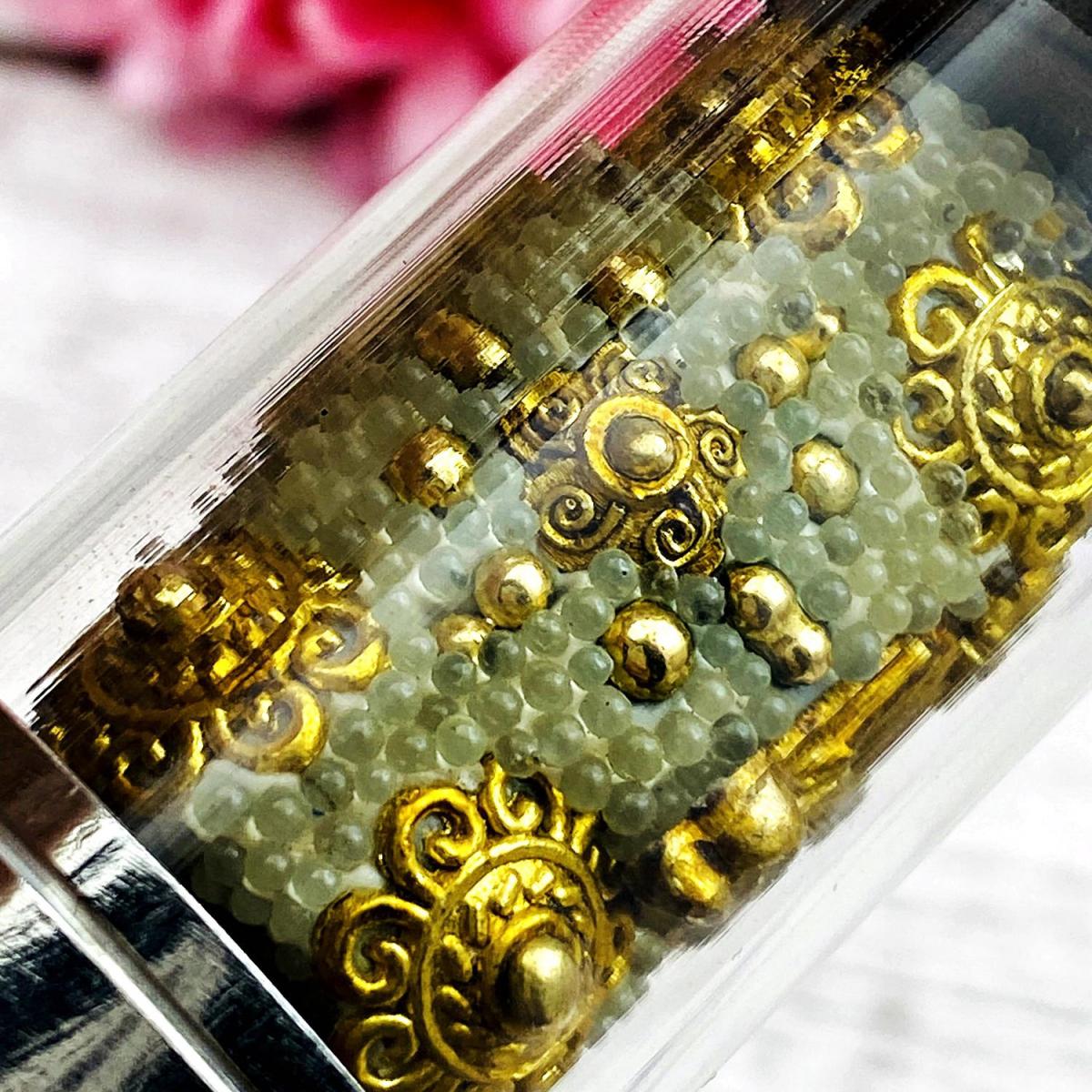 Ancient Gold Takrut Leklai Crystal Relic Somdej Toh WatPhaKaew Thai ...