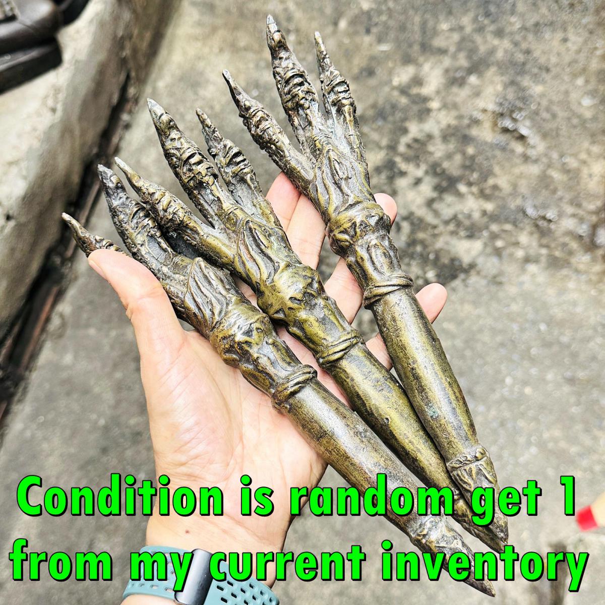 Antique Weapon Warrior Dragon Deity Scepter Wand 3head Payanak ...